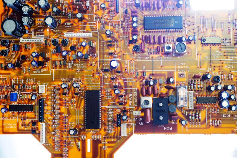 Electronic Board with Chips Stock Image - Image of circuits, chips ...