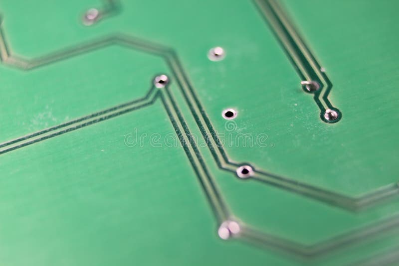 Electronic Board with Circuit Lines and Chip Stock Image - Image of ...