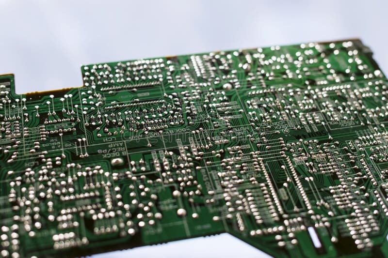 Electronic Board with Chips Stock Photo - Image of digital, blue: 109626028