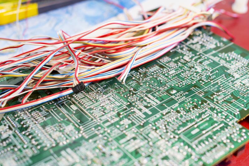 Electronic Board with Chips Stock Photo - Image of computer, detail ...