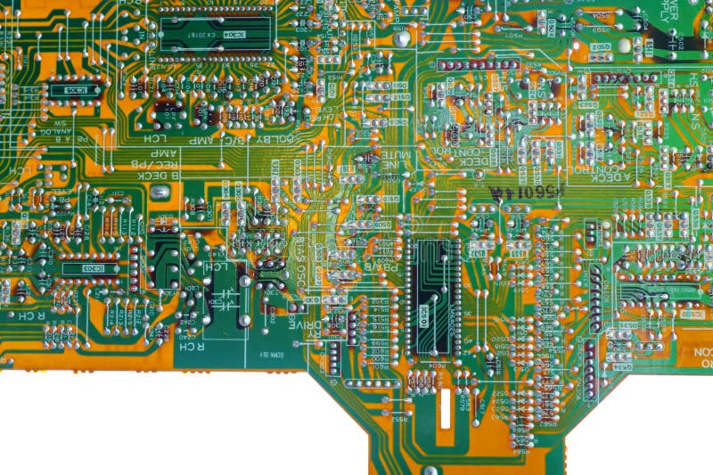 Electronic Board with Chips Stock Photo - Image of pattern, component ...
