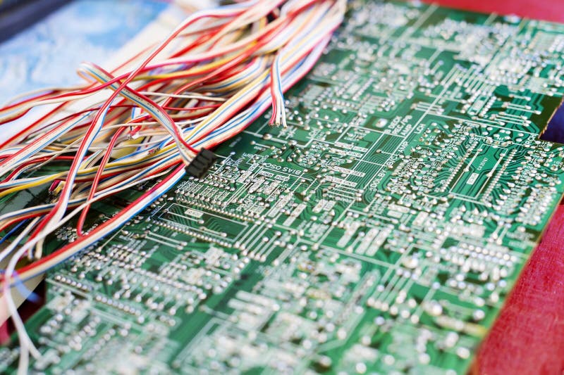 Electronic Board with Chips Stock Photo - Image of digital, electronic ...