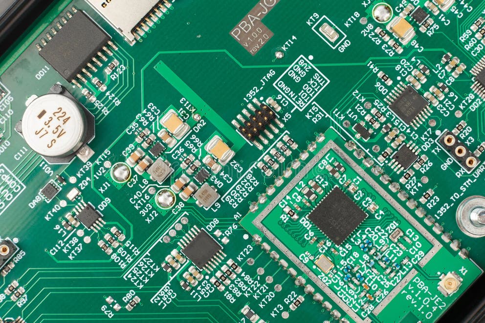 Electronic Board Close-up, Modern Electronic Circuits Stock Photo - Image of chip, board: 374489120