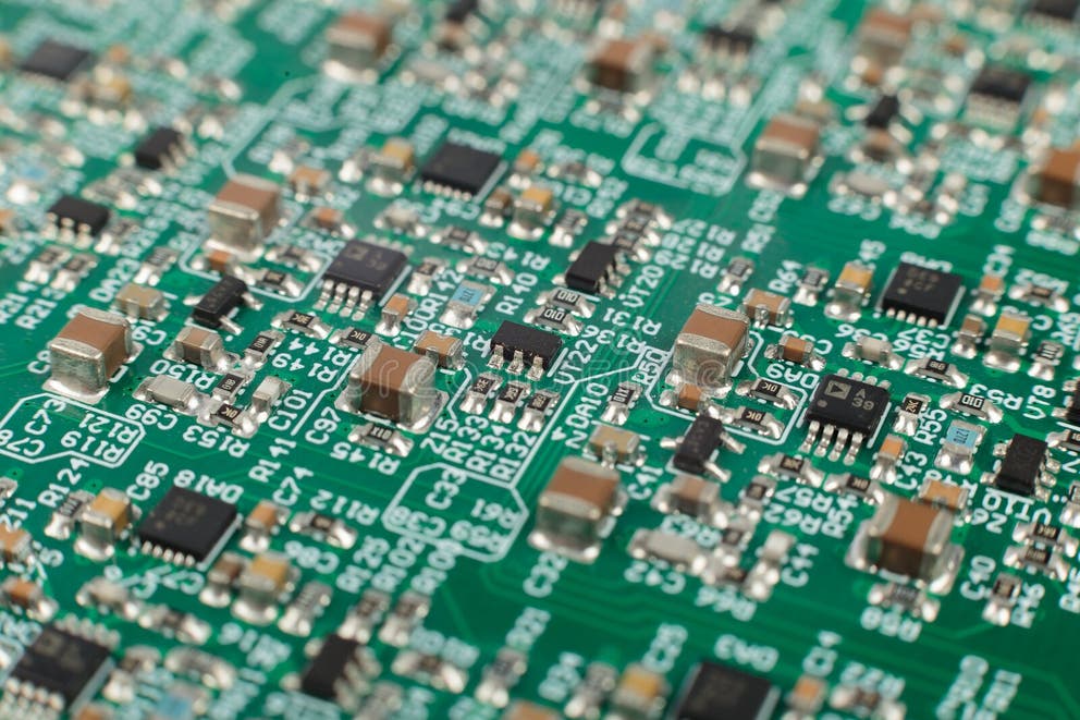 Electronic Board Close-up, Modern Electronic Circuits Stock Image - Image of pattern, chip ...