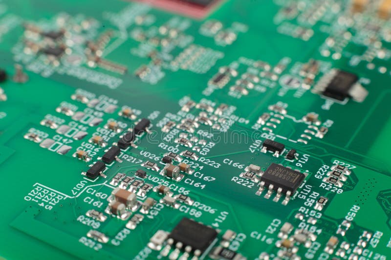 Electronic Board Close-up, Modern Electronic Circuits Stock Photo ...