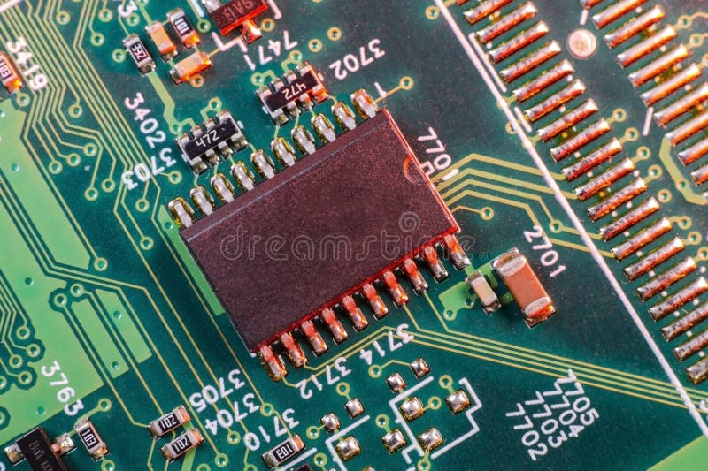 Electronic Board Components, Motherboard Digital Chip. Tech Science ...