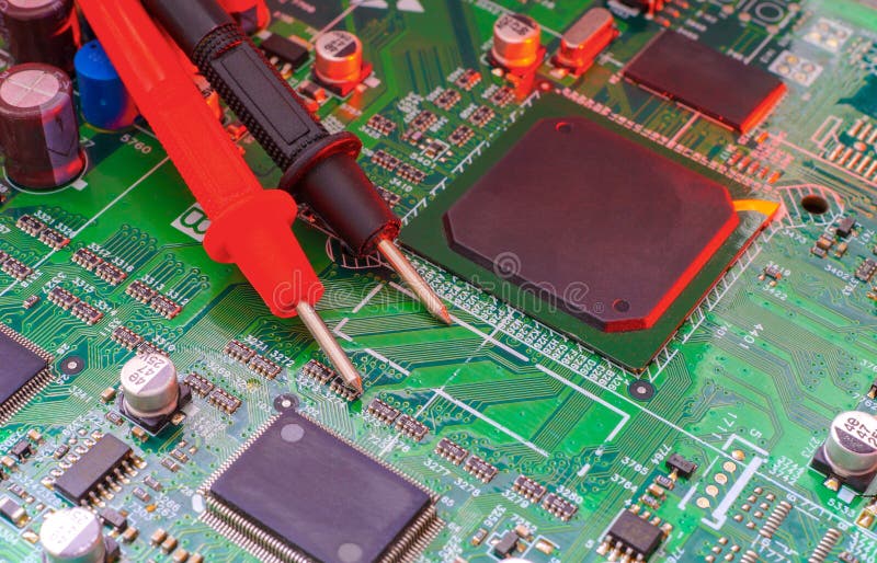 Electronic Board Design, Motherboard Digital Chip. Tech Science ...