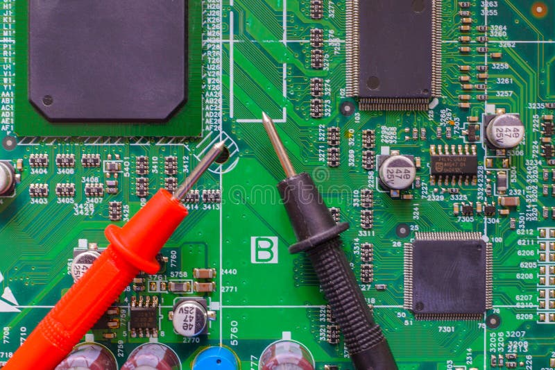 Electronic Board Design, Motherboard Digital Chip. Tech Science ...