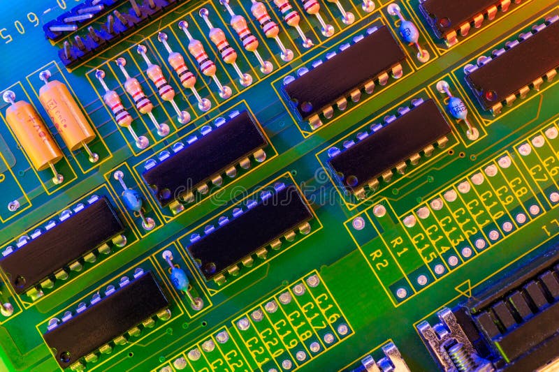 Electronic Board Design, Motherboard Digital Chip. Tech Science ...