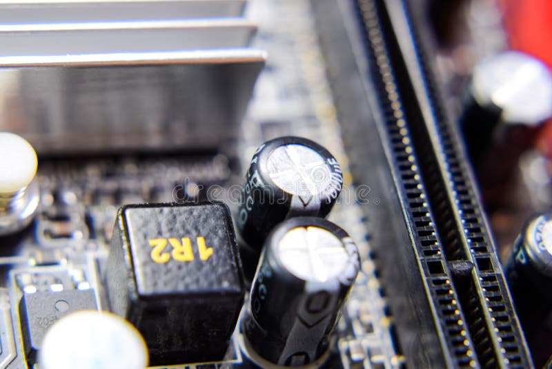 Electronic Board with Electrical Components. Electronics of Computer ...