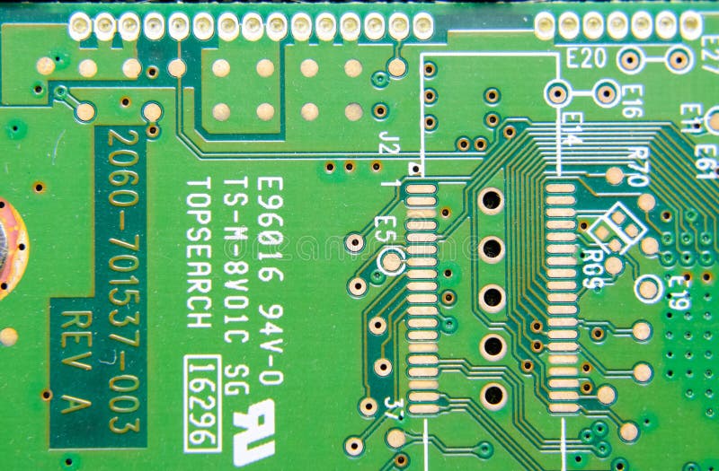 Electronic Board with Electrical Components. Electronics of Computer ...