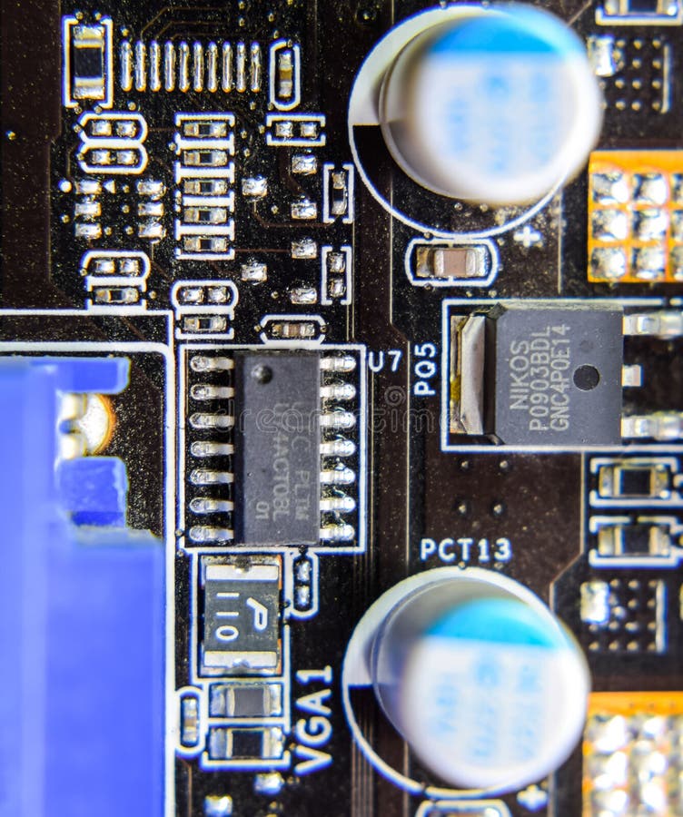 Electronic Board with Electrical . Electronics of Computer Equipment ...