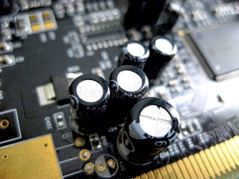 Electronic Board with Electrical Components. Electronics of Computer ...