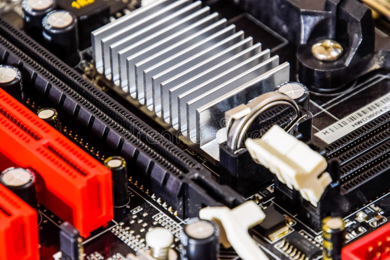 Electronic Board with Electrical Components. Electronics of Computer ...