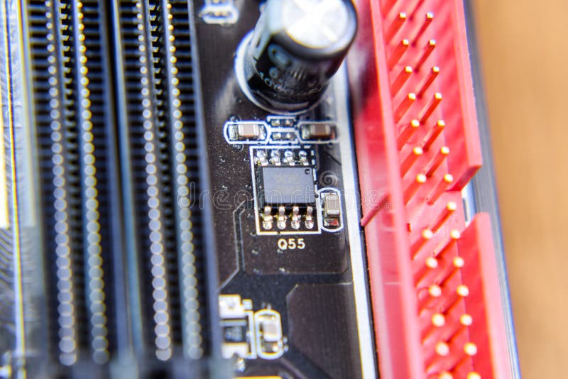 Electronic Board with Electrical Components. Electronics of Computer ...