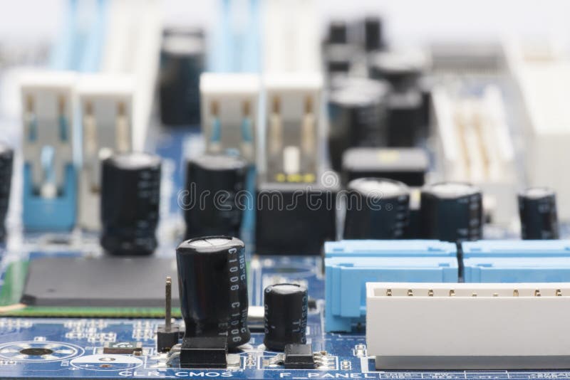 Electronic Board. the Board Features Elements: Chips, Diodes ...