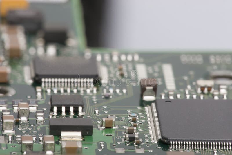 Electronic Board. the Board Features Elements: Chips, Diodes ...