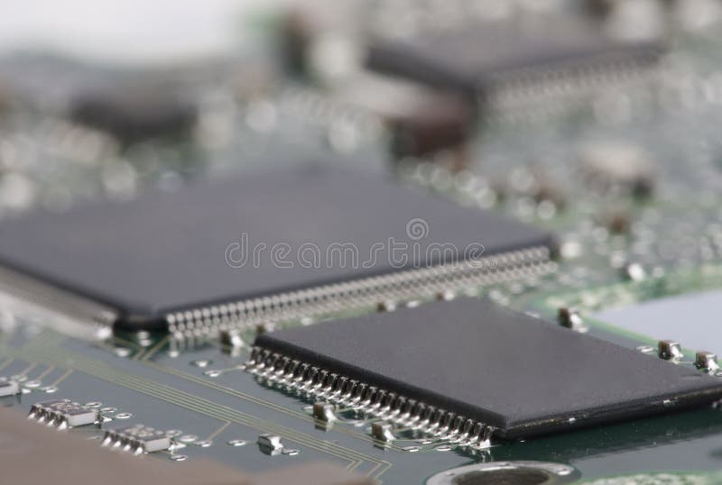 Electronic Board. the Board Features Elements: Chips, Diodes ...