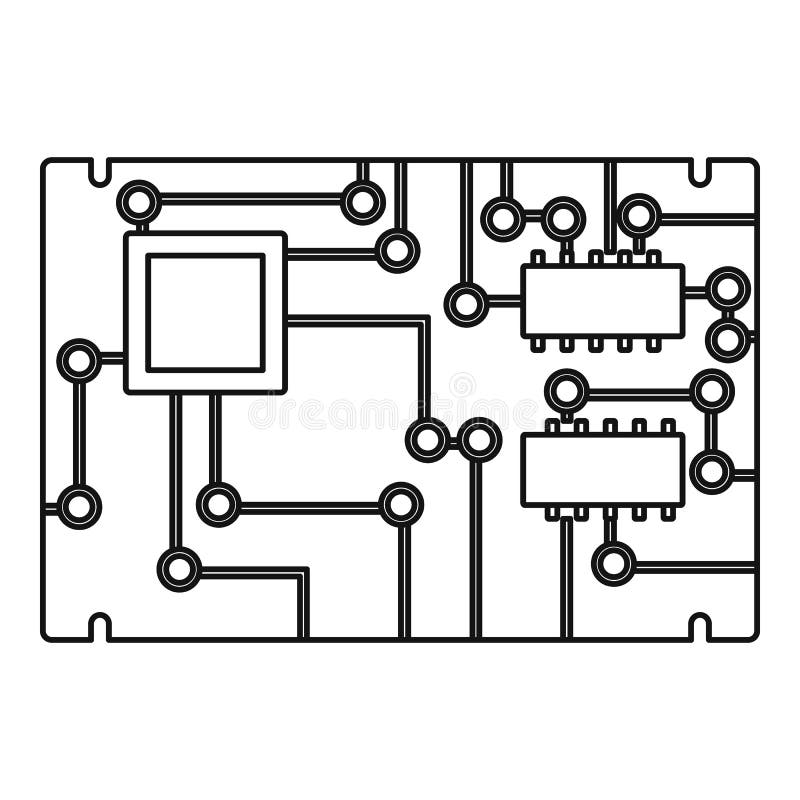 Electronic Board Icon Green Stock Vector - Illustration of electronic ...