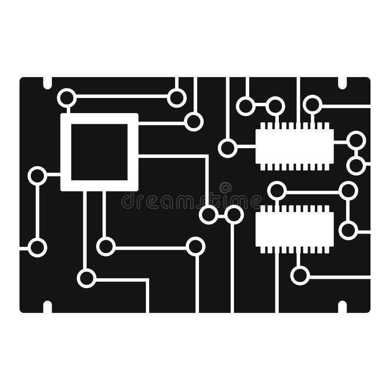 Electronic Board Icon Simple Stock Vector - Illustration of microchip ...