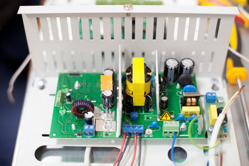 Electronic Board of Uninterruptable Power Source. Stock Image - Image ...