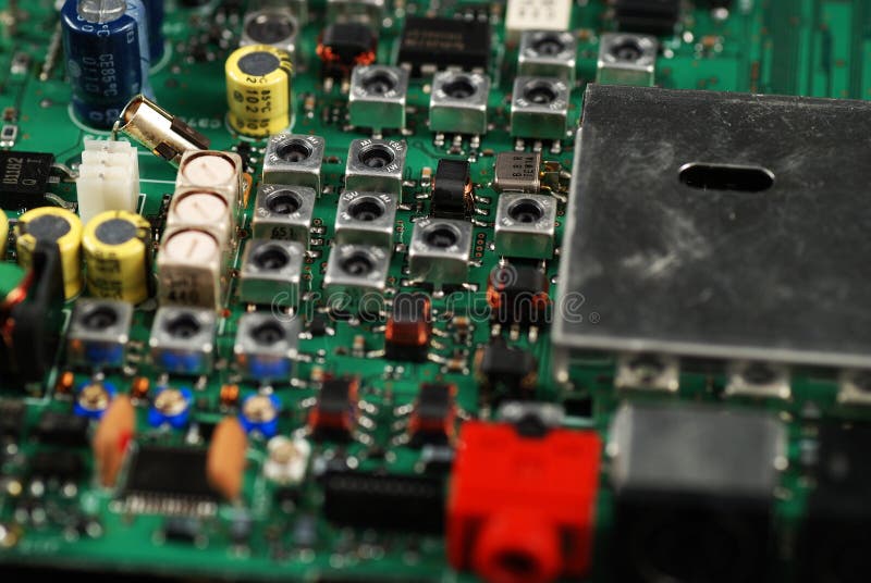 Electronic Circuit Board with SMA Connector Stock Image - Image of ...