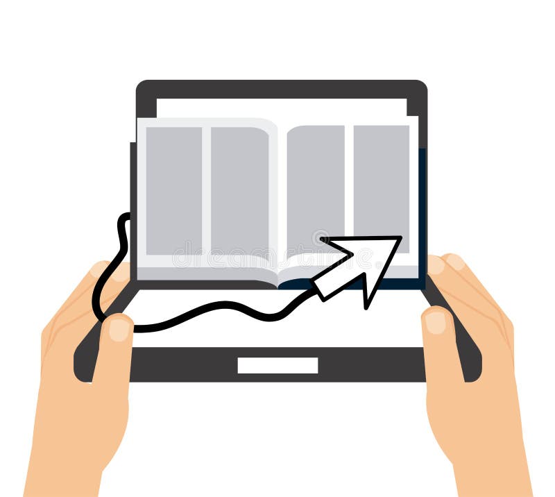 Electronic book stock vector. Illustration of concept - 51989804