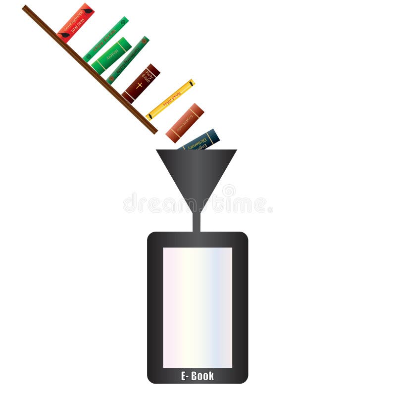 Electronic Book stock vector. Illustration of cover, drive - 13707889