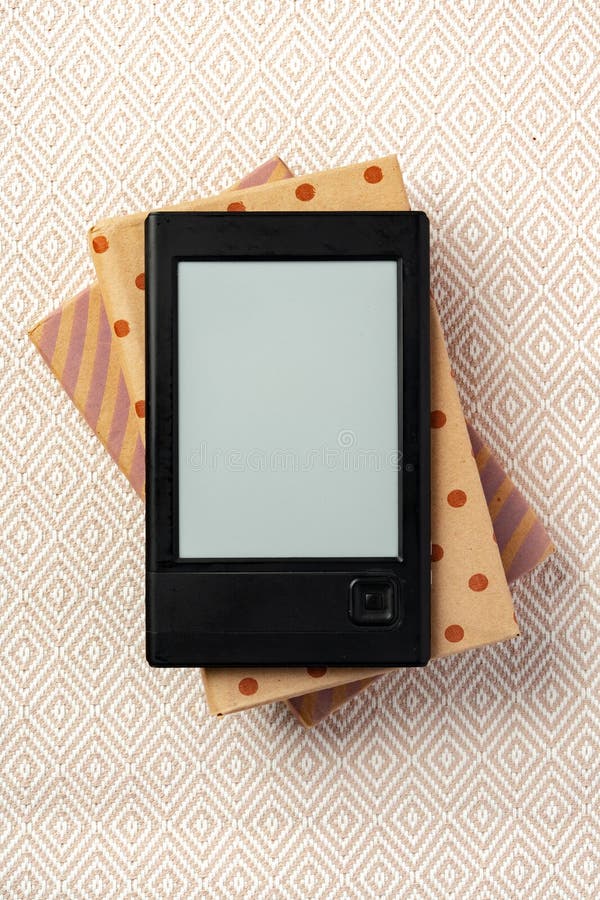 Electronic Book Reader Device Top View Copy Space Stock Image - Image ...