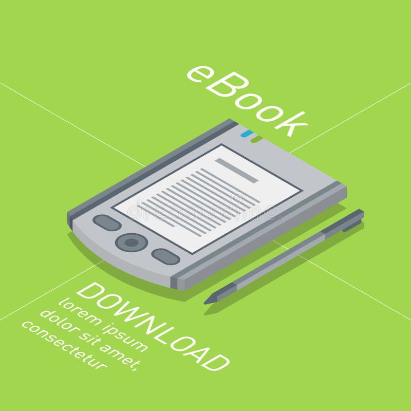 Electronic Books Icon. Isometric Flat Vector Stock Vector ...