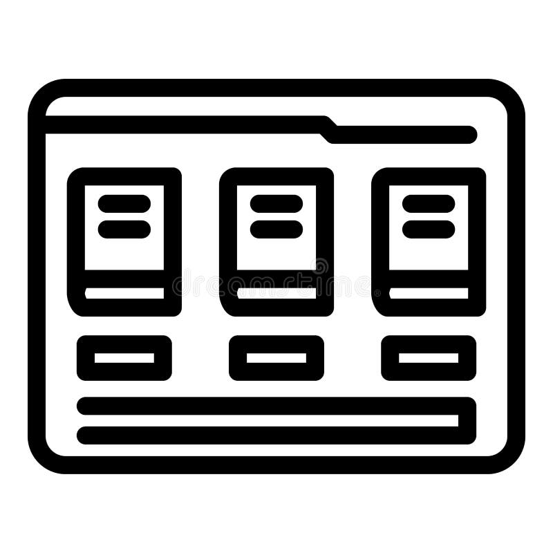 Electronic Bookstore Icon Outline Vector. Online Library Stock Vector ...