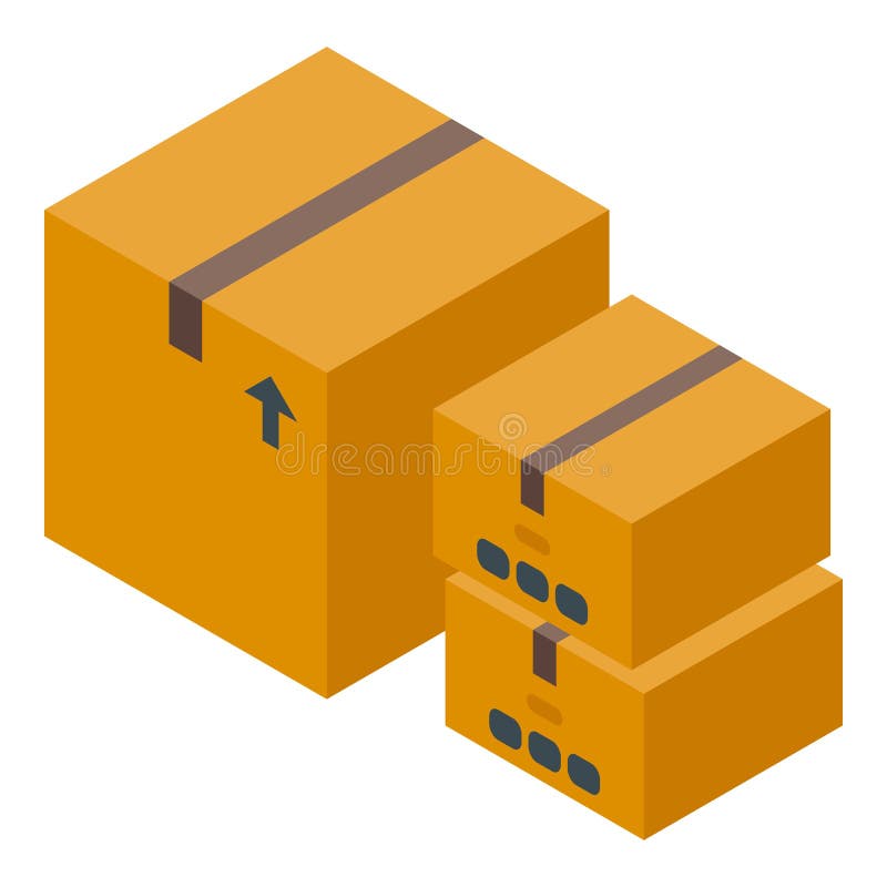 Electronic Box Stack Icon Isometric Vector. Mall Store Stock ...