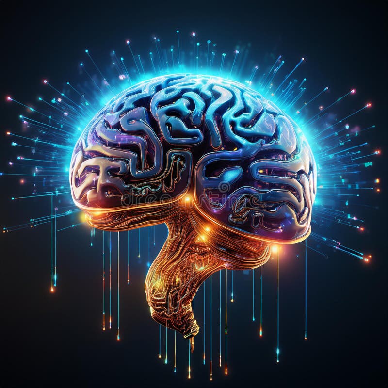 Electronic Brain 9 stock illustration. Illustration of digital - 335438128