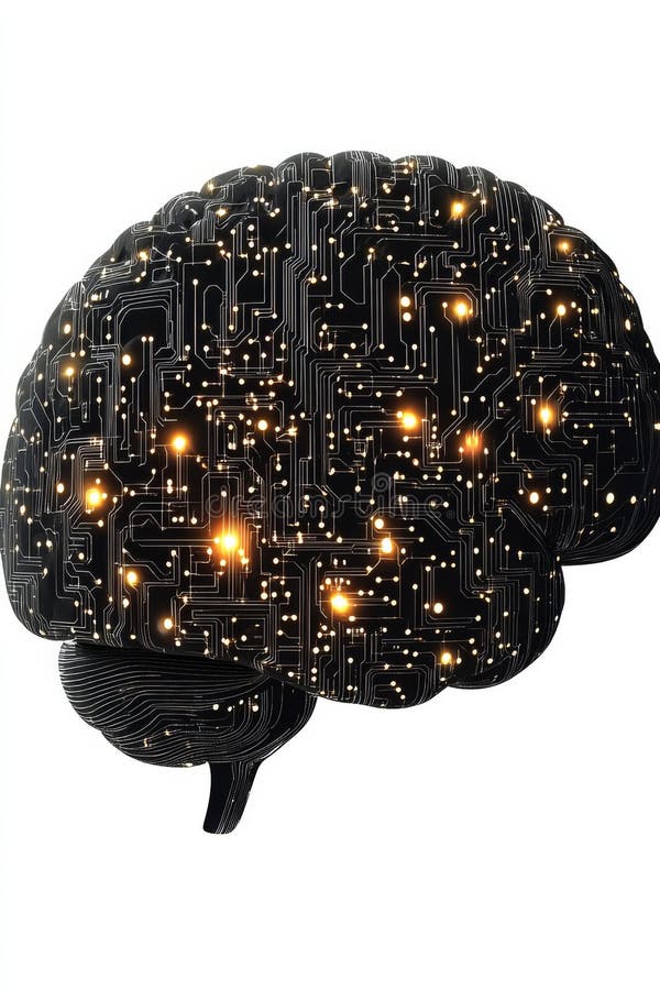 An Electronic Brain Component is Shown in Close Proximity with a ...