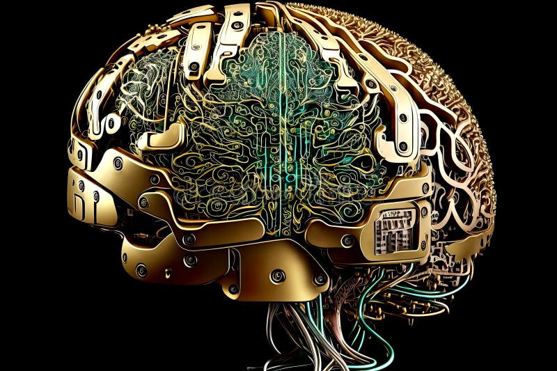 The Electronic Brain of a Cybernetic Organism Stock Illustration ...