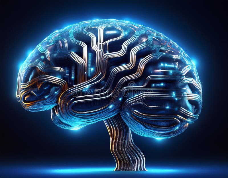 Electronic Brain 2 stock illustration. Illustration of advanced - 335438093