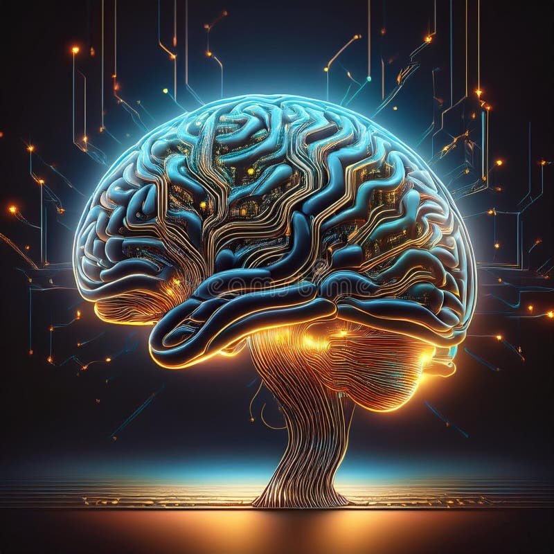 Electronic Brain 13 stock illustration. Illustration of advanced ...