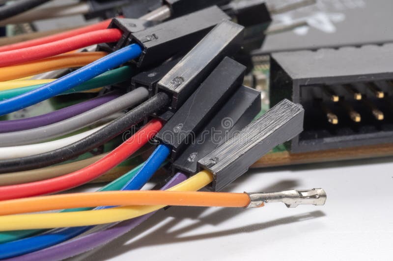 Electronic Cables Connector Stock Image - Image of connections ...