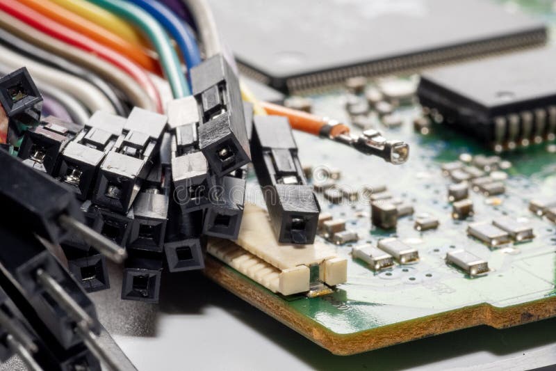 Electronic Cables Connector Stock Image - Image of color, contact ...