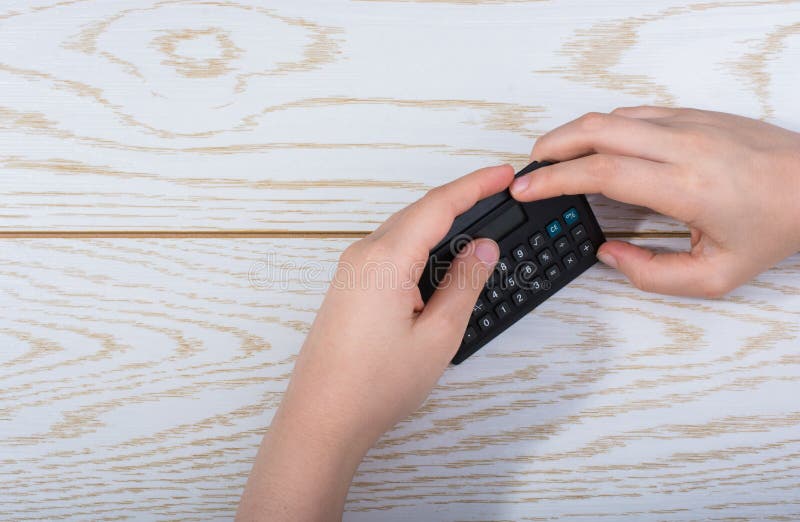 Electronic Calculator Device with Keyboard and Display Stock Photo ...