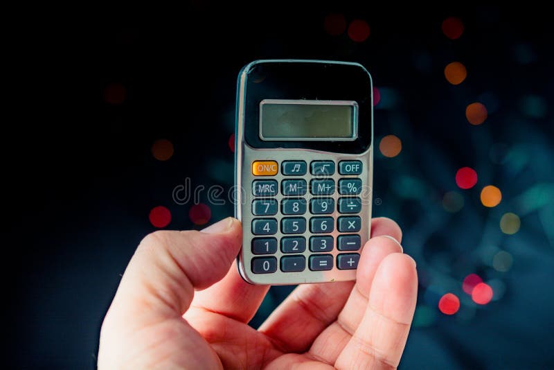 Electronic Calculator Device with Keyboard and Display Stock Photo ...