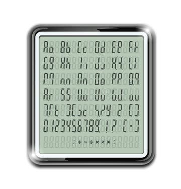Electronic calculator font stock vector. Illustration of digit - 24264252