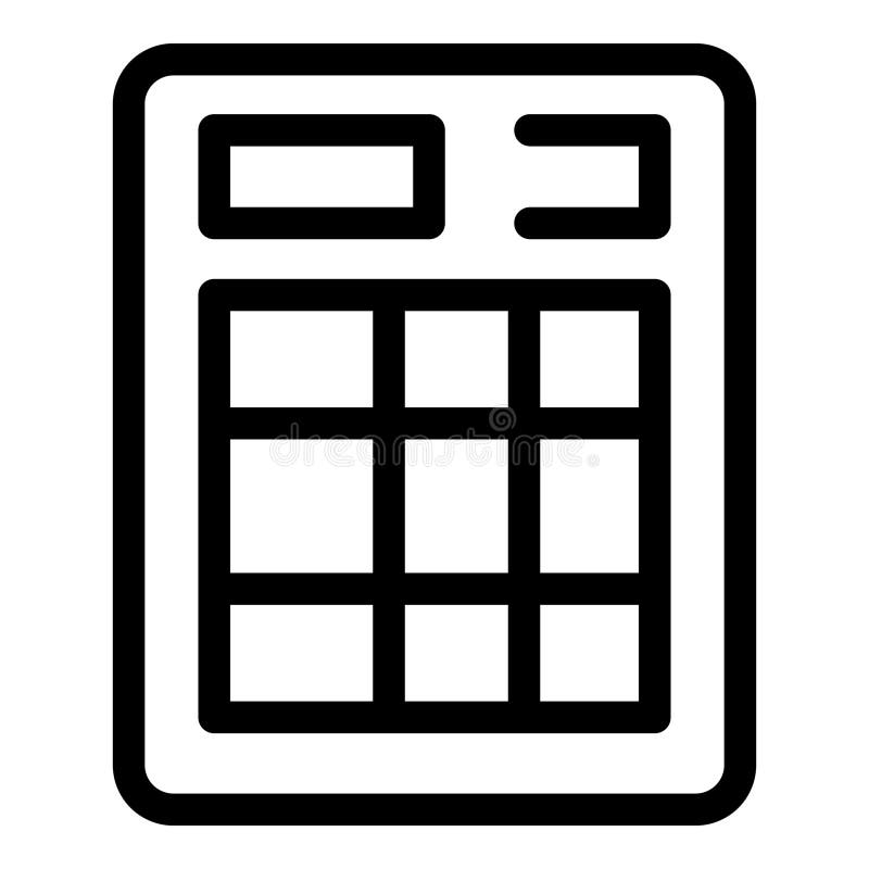 Electronic Calculator Icon Showing Calculating Operation Stock Vector ...