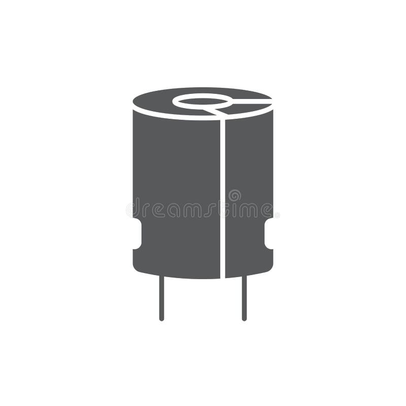 Electronic Capacitor Vector Icon Stock Vector - Illustration of ...