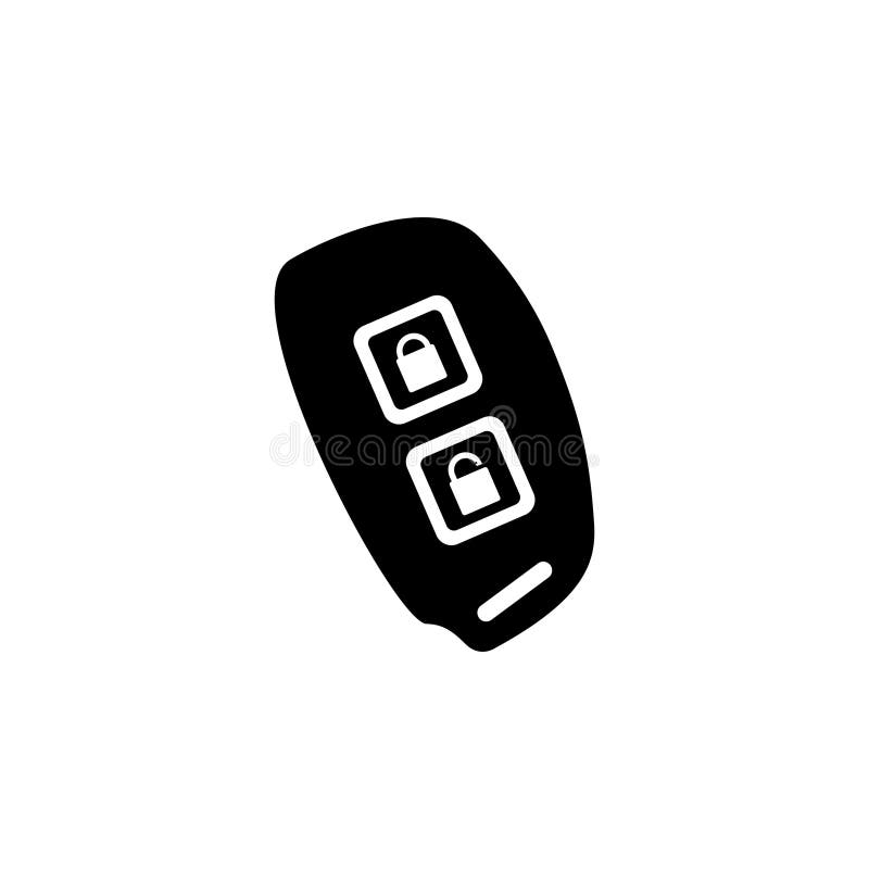 Electronic Car Remote Key, Immobilizer Solid Flat Vector Icon Isolated ...