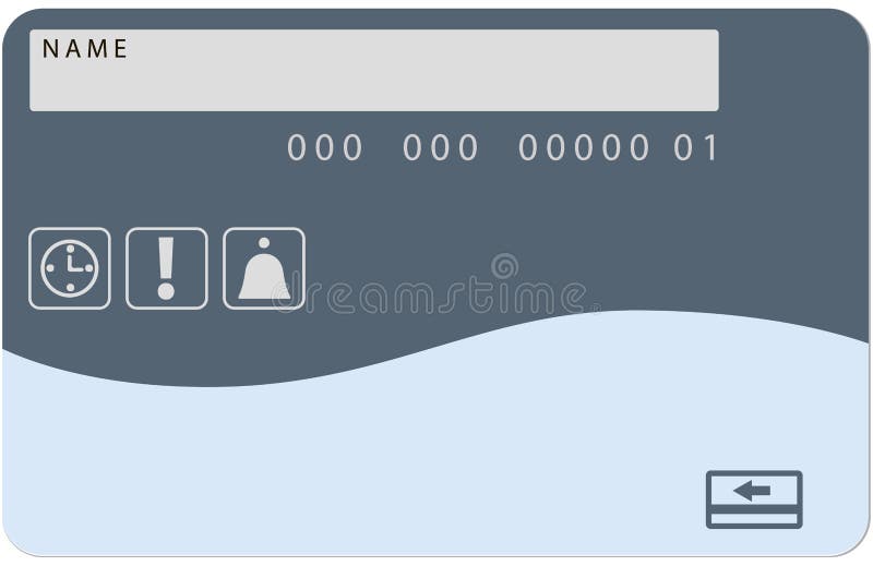 Electronic Card Time Control Stock Vector - Illustration of opening ...