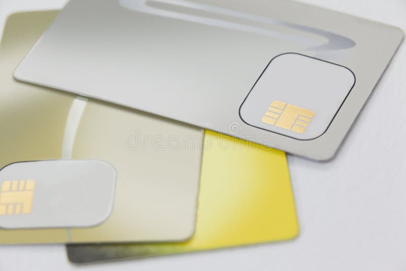 Electronic Cards with Micro Chip Stock Photo - Image of banking, wealth ...