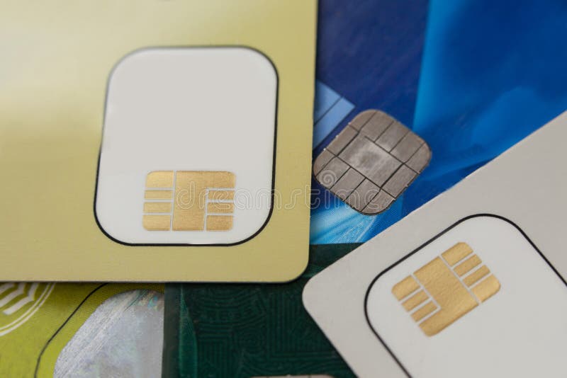 Electronic Cards with Micro Chip Stock Image - Image of payment ...