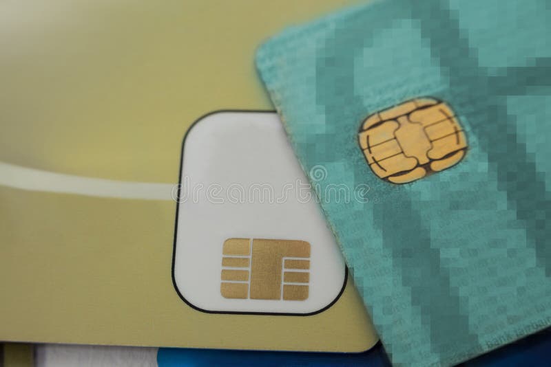 Electronic Cards with Micro Chip Stock Photo - Image of shopping, micro ...