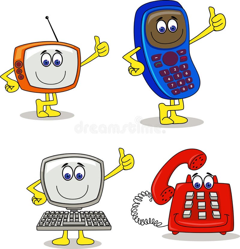 My electronic friends stock illustration. Illustration of wireless ...